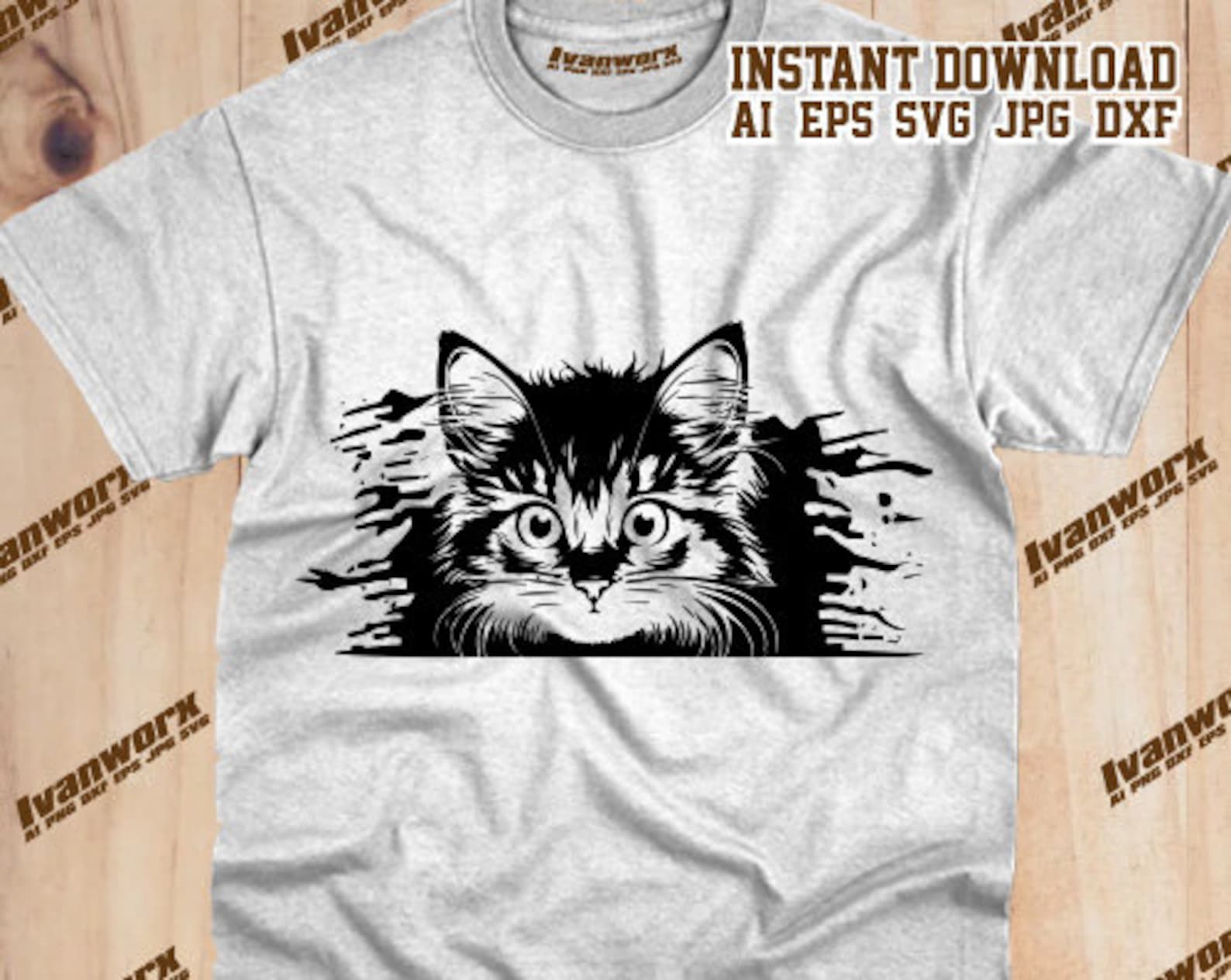 Cute Cat SVG | Curious Kitten Clipart | Cat Svg | Cat Clipart | Peeking ...