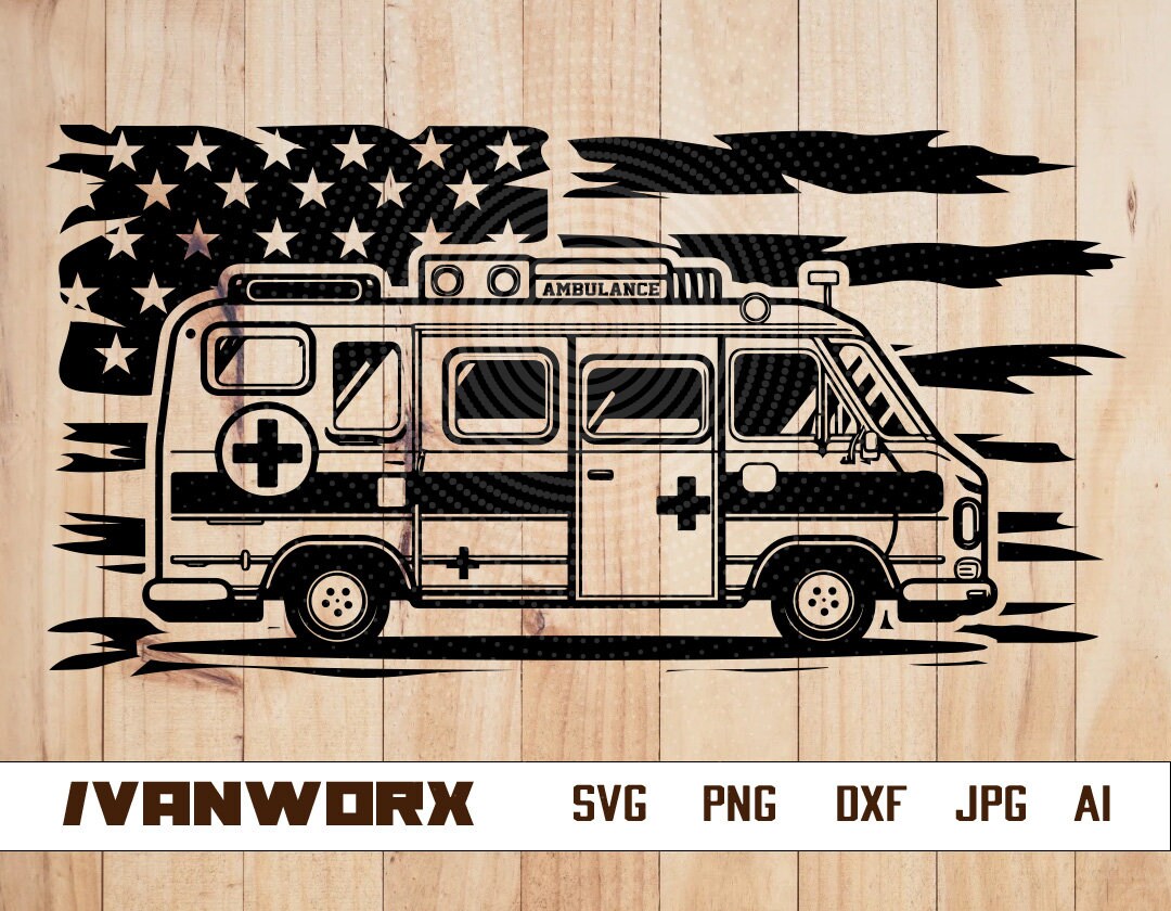 Buy US Ambulance Clipart Svg File Rescue Svg Rescue Truck Svg Online in ...