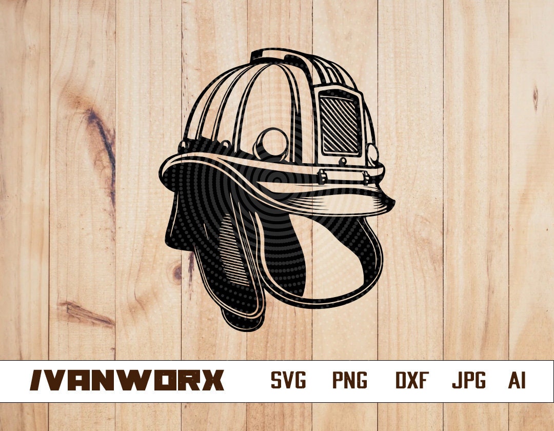 Firefighter Helmet Svg Fireman Helmet Clipart Protective - Etsy