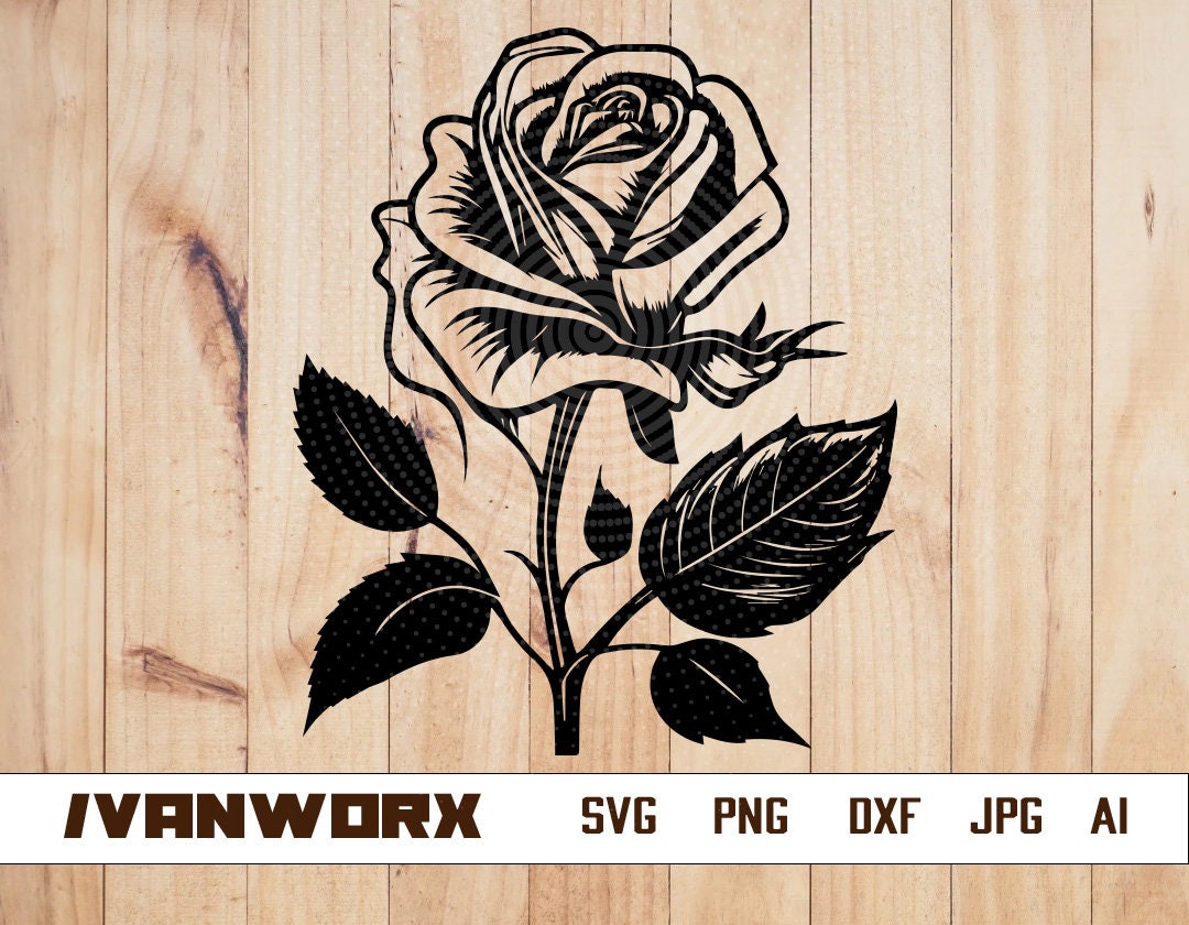 Rose Svg | Rose Clipart | Flower Svg | Nature Svg | Bush Svg | Rose ...