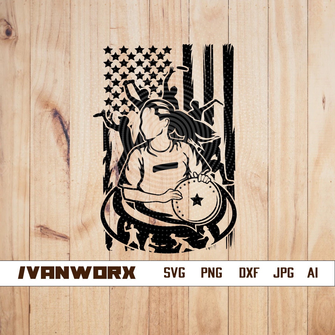 US Frisbee Svg | Ultimate Sport Png | Frisbee Girl Cut File | Frisbee ...