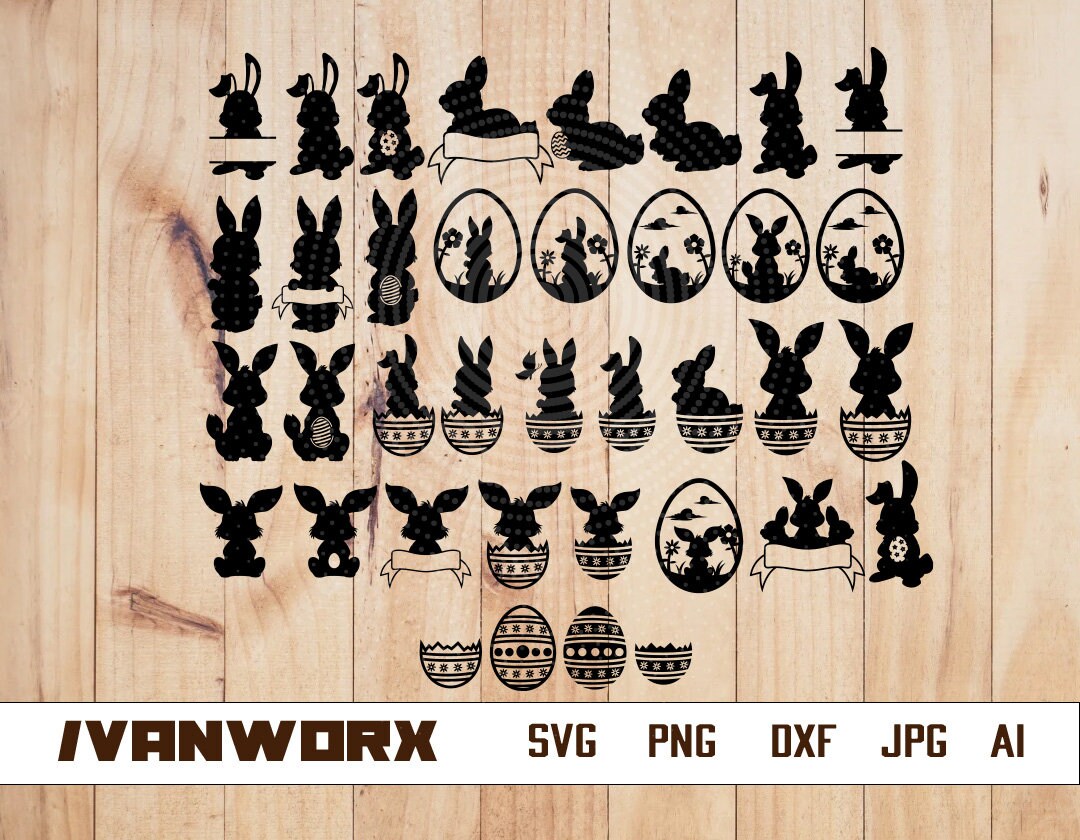 Easter SVG Bundle | Happy Easter Png | Easter Stencil | Easter Hunting ...