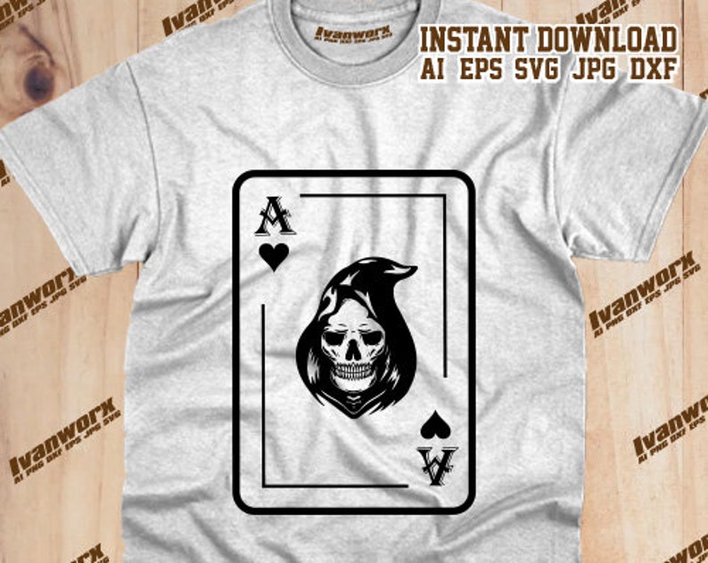 Playing Cards Svg Pocket Aces Skull SVG Skull Svg Flaming Card Svg ...