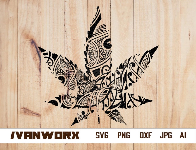 Tribal Weed Leaf SVG Marijuana Leaf SVG Cannabis Leaf SVG Cannabis T ...