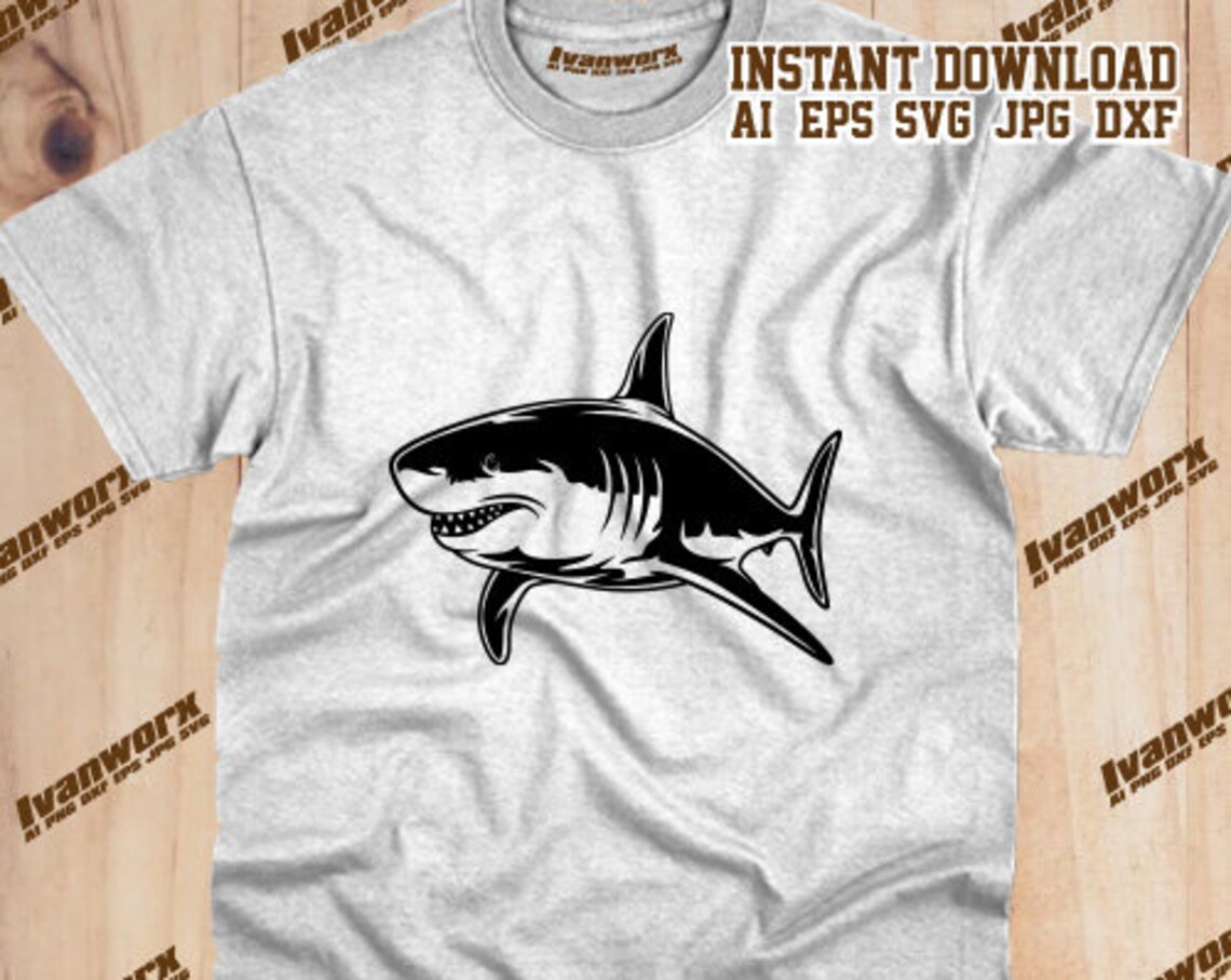 Weißer Hai SVG | Hai SVG | Hai Design SVG | Hai Silhouette | Hai ...