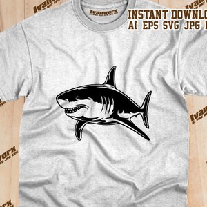 Weißer Hai SVG | Hai SVG | Hai Design SVG | Hai Silhouette | Hai ...