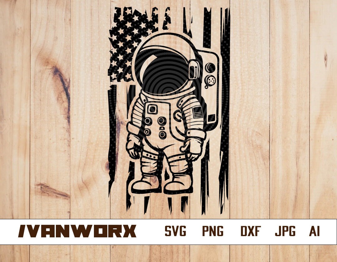 US Cute Space Astronaut Svg | Spaceman SVG | Universe SVG | Planet Svg ...