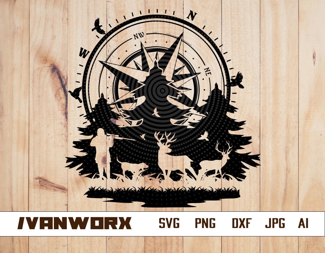 Jagd Hirsch SVG | Hirsch Jäger svg | Outdoor svg | Entenjagd svg ...