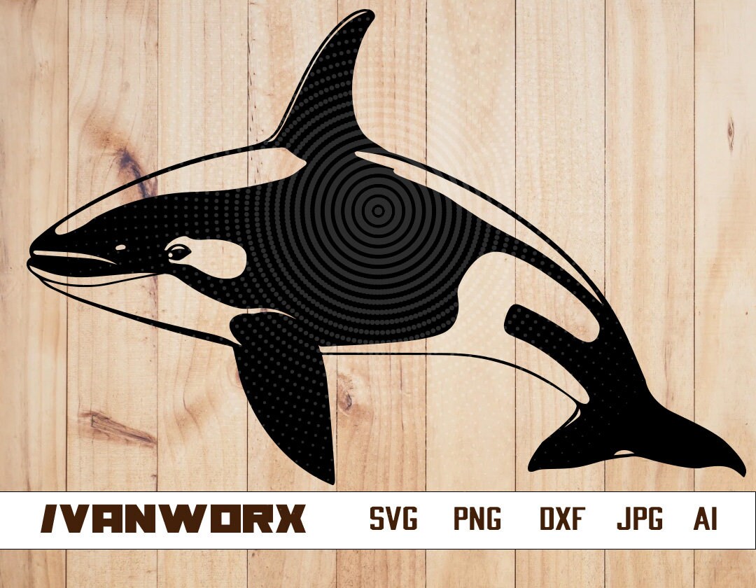 Killer Whale SVG | Wild Orca T-shirt Vinyl Stencil | Whale Png ...