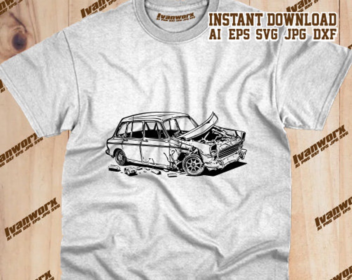 Damaged Car Svg | Broken Car Svg | Car Svg | Car Repair Png | Auto ...