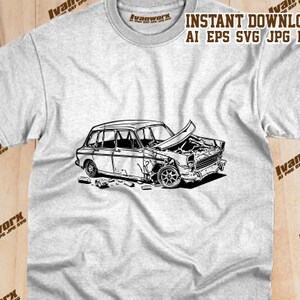 Damaged Car Svg | Broken Car Svg | Car Svg | Car Repair Png | Auto ...