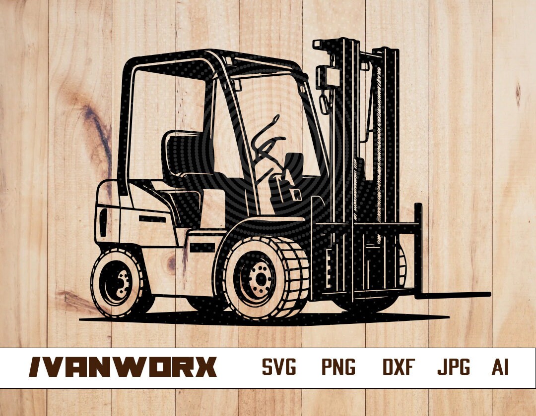 Forklift Svg | Warehouse Clipart | Heavy Equipment Cut File | Small ...
