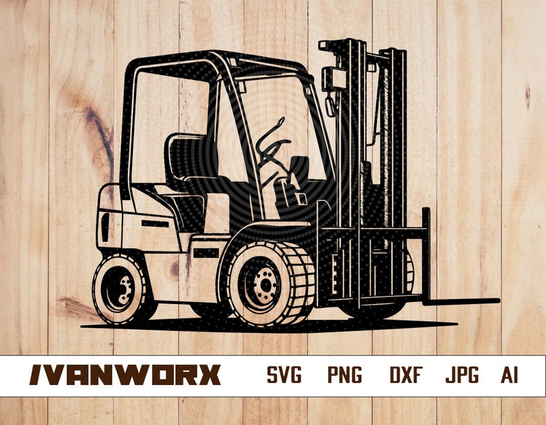 Forklift Svg Warehouse Clipart Heavy Equipment Cut File Small ...