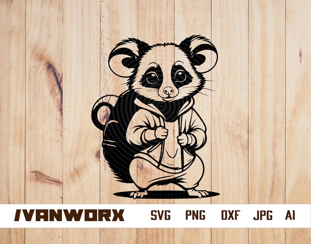 Hipster Possum Svg | Cute Possum Png | Animal Face Svg | Animals Svg ...