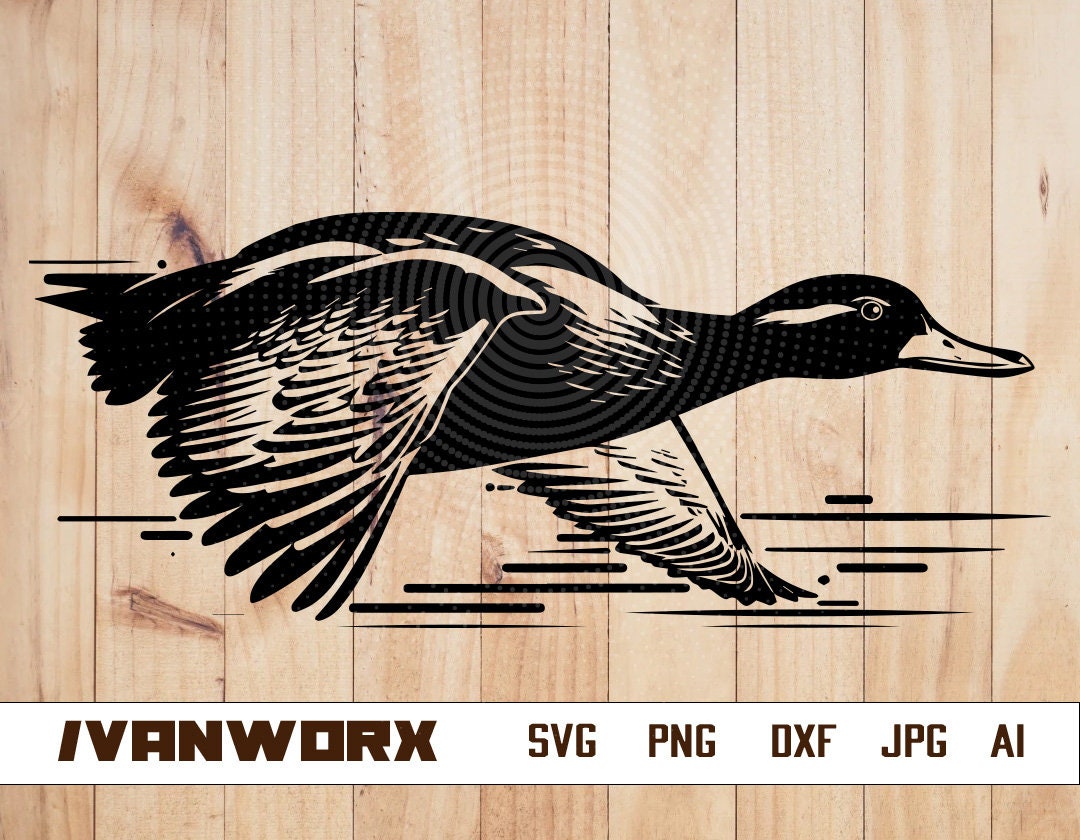 Duck SVG | Flying Duck Svg | Duck Clipart | Duck Cutfile | Duck Stencil ...