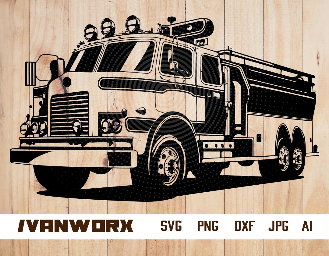 Fire Truck SVG | Fire Engine SVG | Firefighter Decal Graphics Sticker ...
