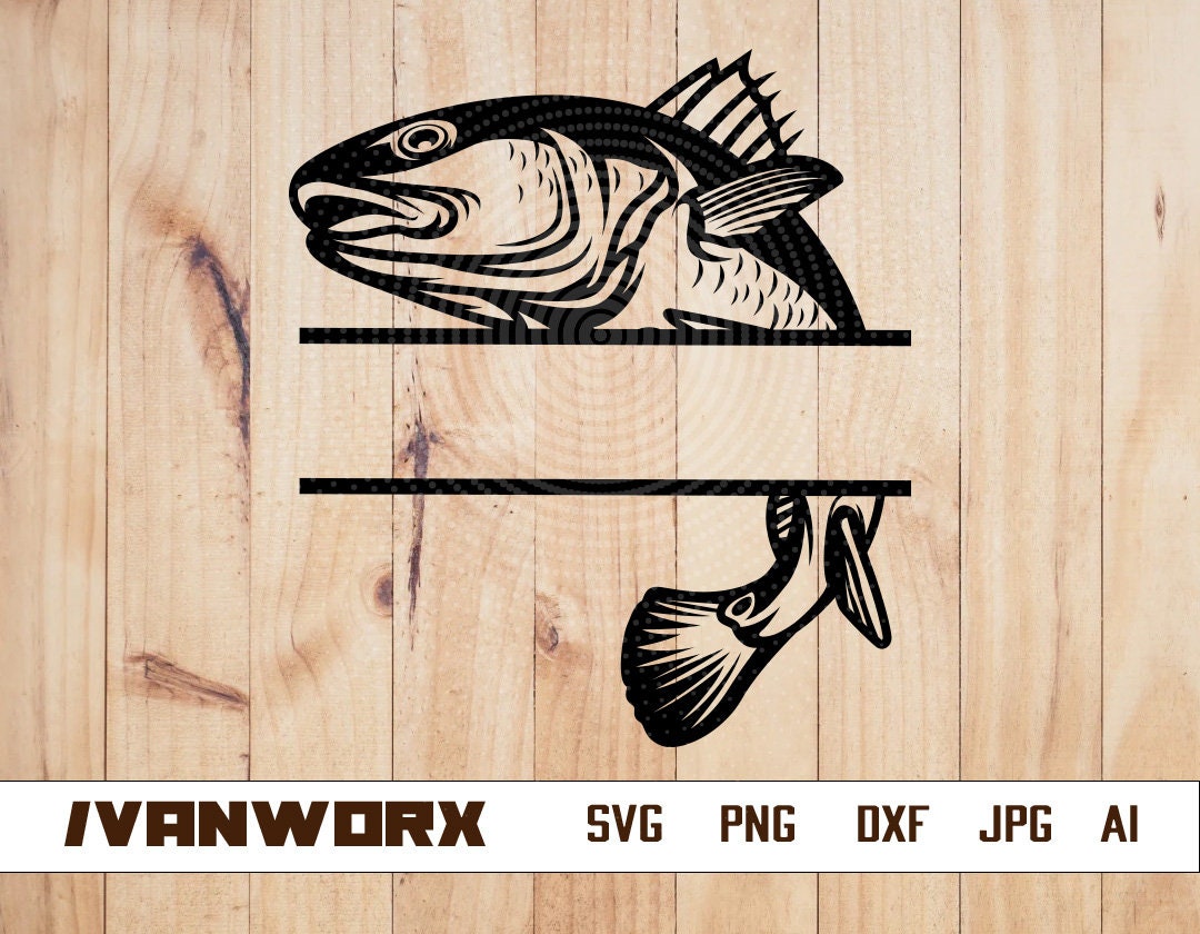 Red Drum Fish Svg | River Fishing Clipart | Fresh Water Stencil | Red ...