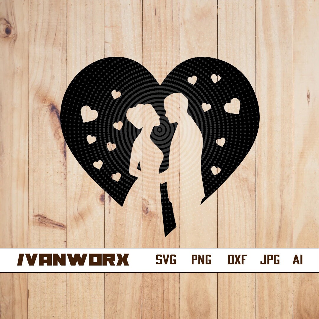 Couple SVG Love SVG Wedding Cut File Love Clipart Valentines Svg Files ...