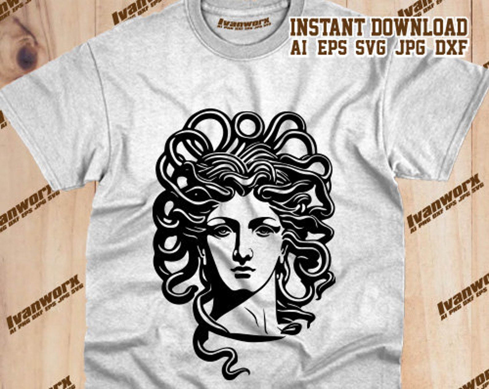 Medusa SVG Medusa Mythological Creature Woman Snake Head Svg Gorgona ...