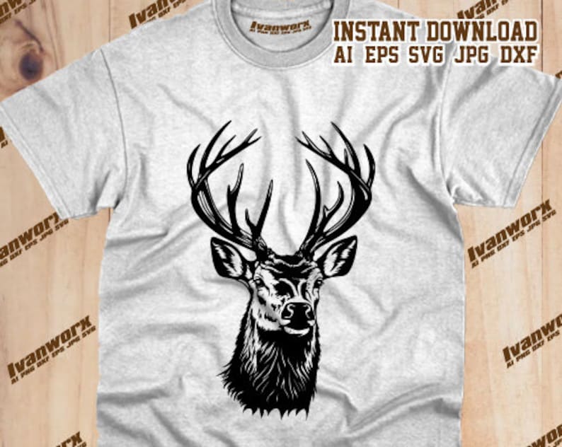 Hirsch SVG | Hirschkopf SVG | Hirsch-Jagd-Svg | Jagd-Svg-Dateien ...