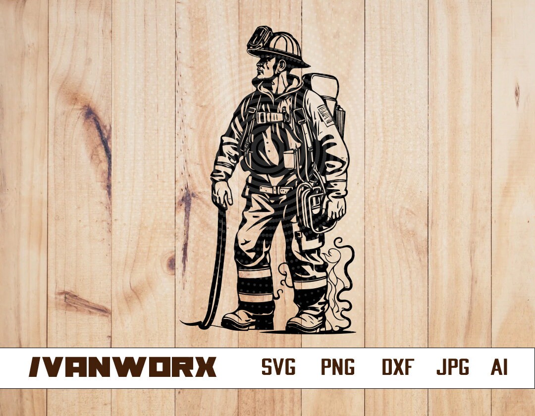 Firefighter Svg | Fireman Svg | Firefighter Cut Files | Firefighter ...