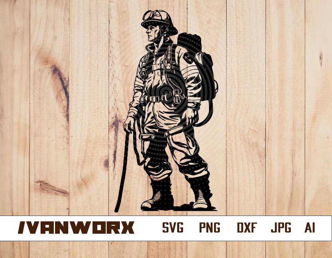 Fire Fighter Svg | Fire Fighter Clipart | Fire Fire Cutfile | Fire ...