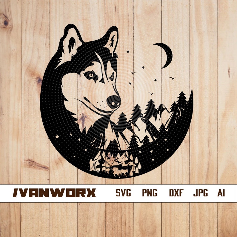 Sled Dog SVG File | Winter Dog | Snow Dog Svg | Dogsled Svg | Husky Svg ...