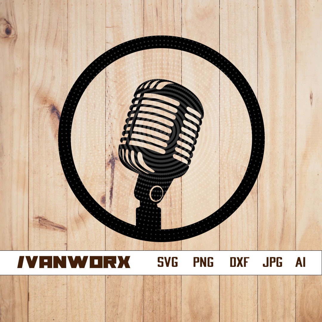 Vocal Microphone Svg | Musical Instrument Png | Instrument Cut File ...