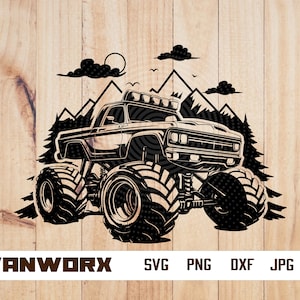Offroad Scene Svg | Offroad Vehicle Png | Offroad Clipart Stencil ...
