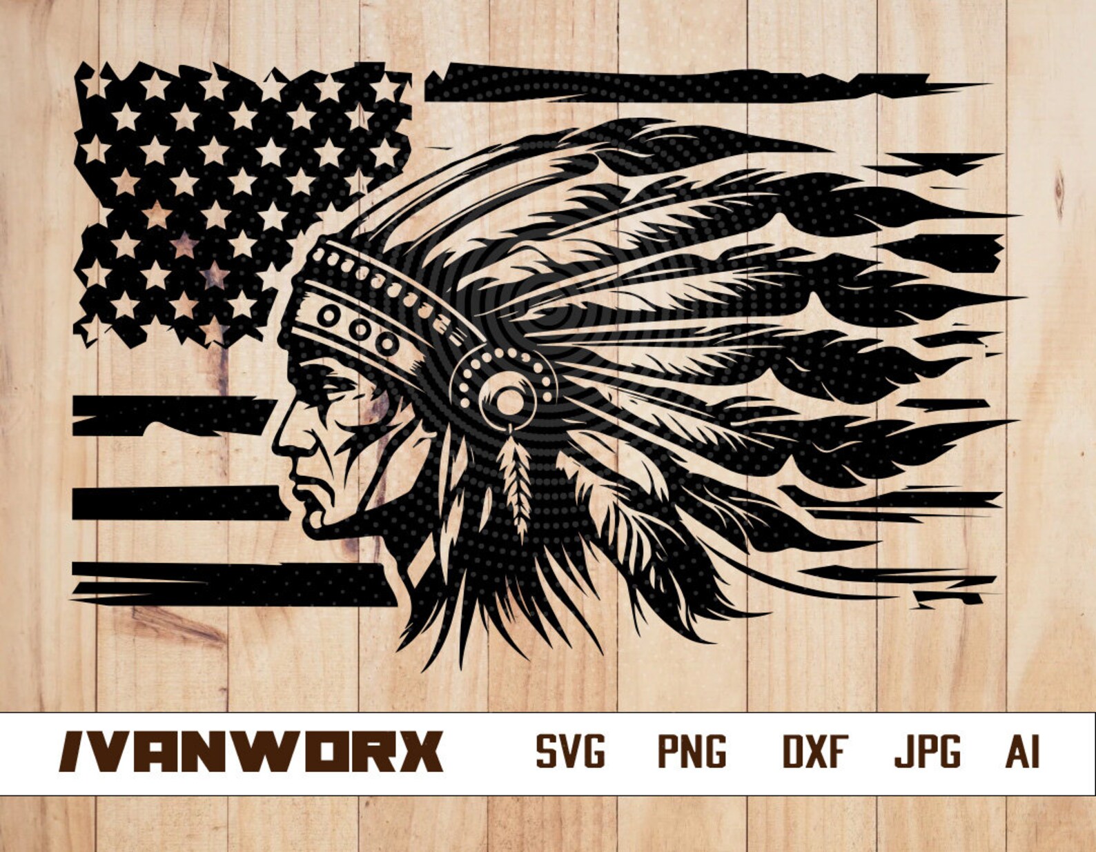 US Native American Svg | Teepee Clipart | Howling Wolf Scene Cut File ...