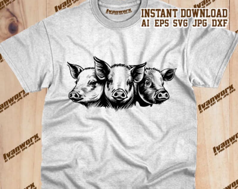 Ferme cochons svg Clipart d'aventure Pochoir de scène extérieure ...