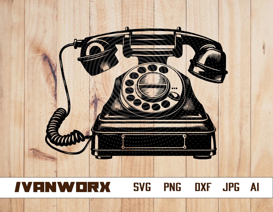 Vintage Telephone Svg Telephone Png Vintage Svg Classic Telephone Dxf ...