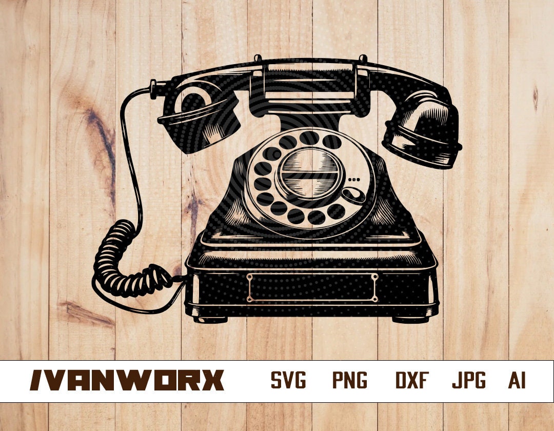 Vintage Telephone Svg | Telephone Png | Vintage Svg | Classic Telephone ...
