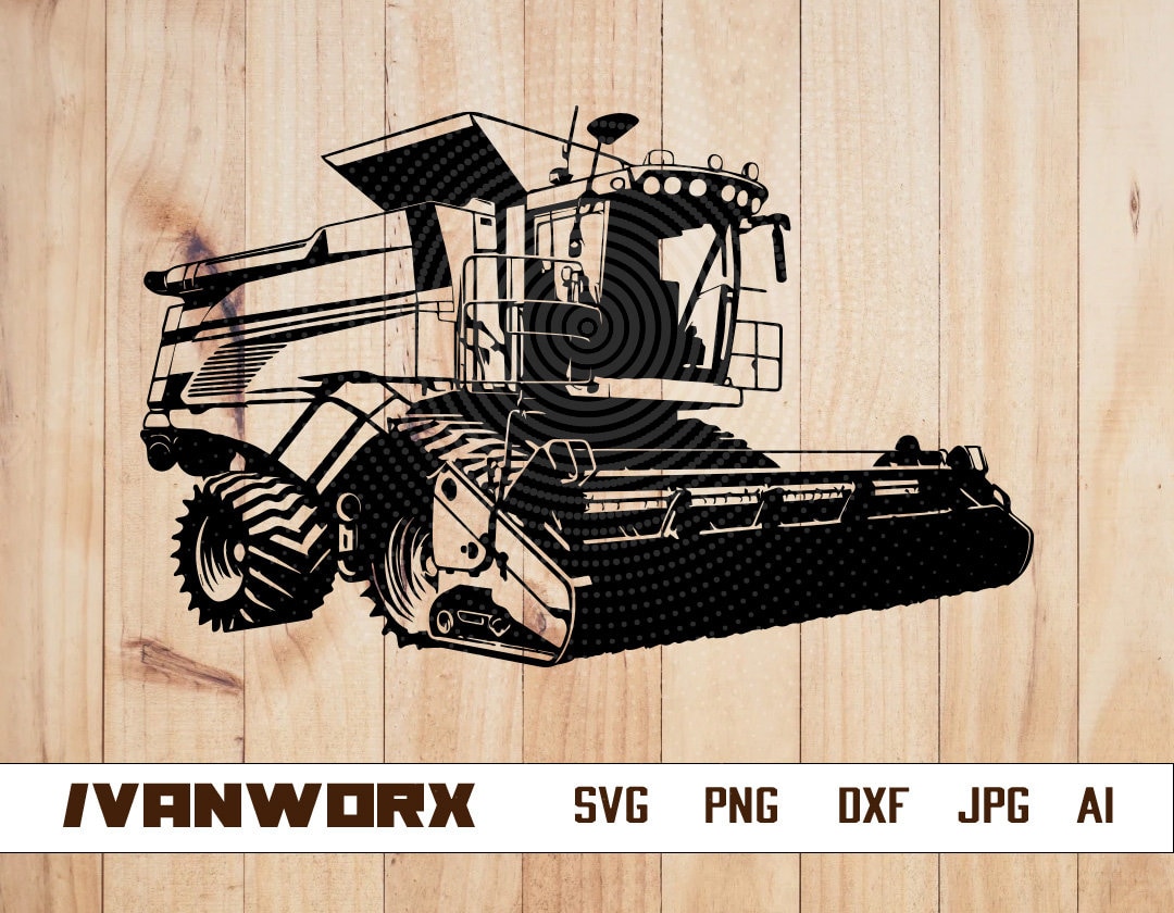 Combine Harvester Svg Harvester Svg Farming Svg - Etsy Canada
