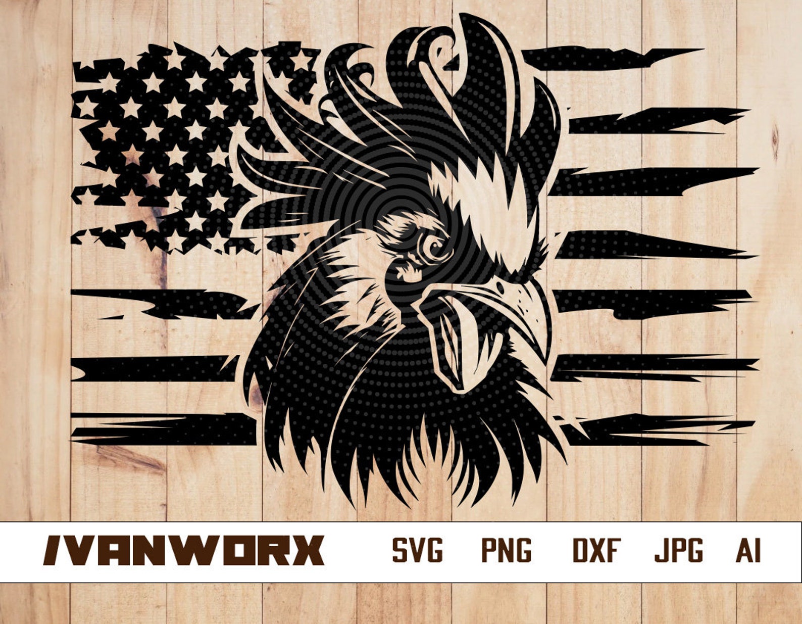 US Rooster Svg Rooster Png Chicken Svg Chicken Coop Barn Svg Farmhouse ...