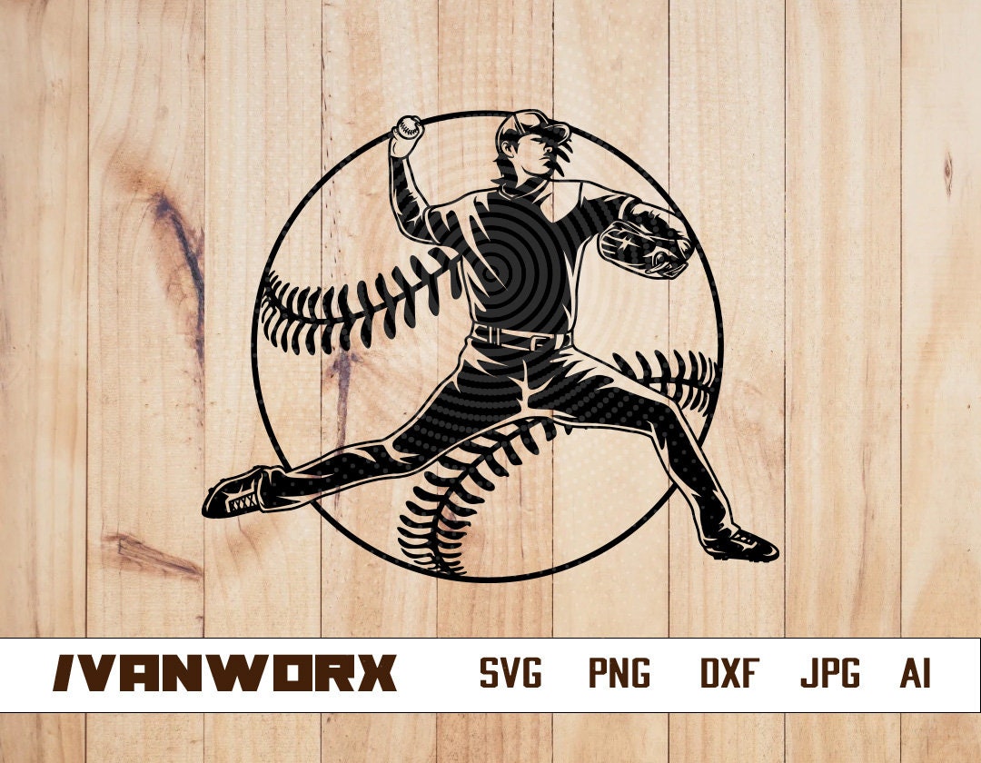 Baseball Player Svg | Baseball Game Clipart | Hitter Cut File ...