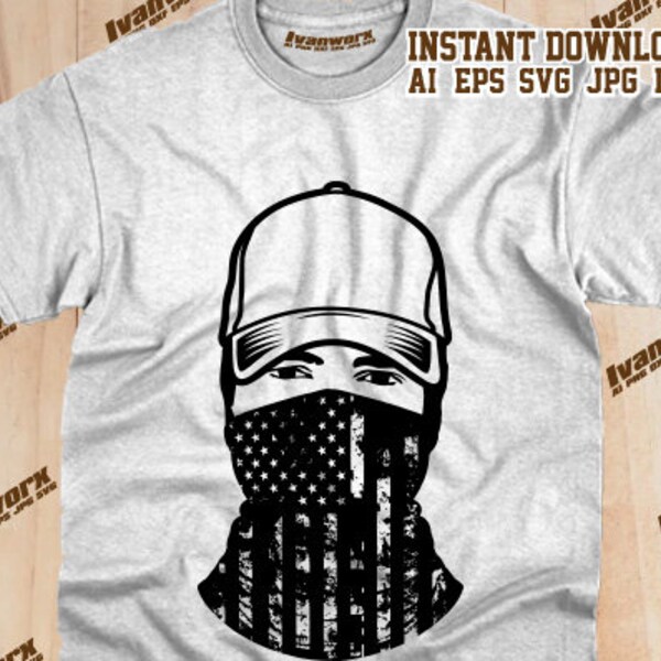 Masked Man Clipart - Etsy