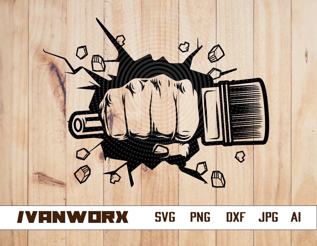 Wall Crack Painter Svg | Paint Brush Svg | Painter Svg | Painting Svg ...