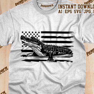 US Crocodile in Swamp Svg | Alligator Clipart | Wild Animal Cut File ...