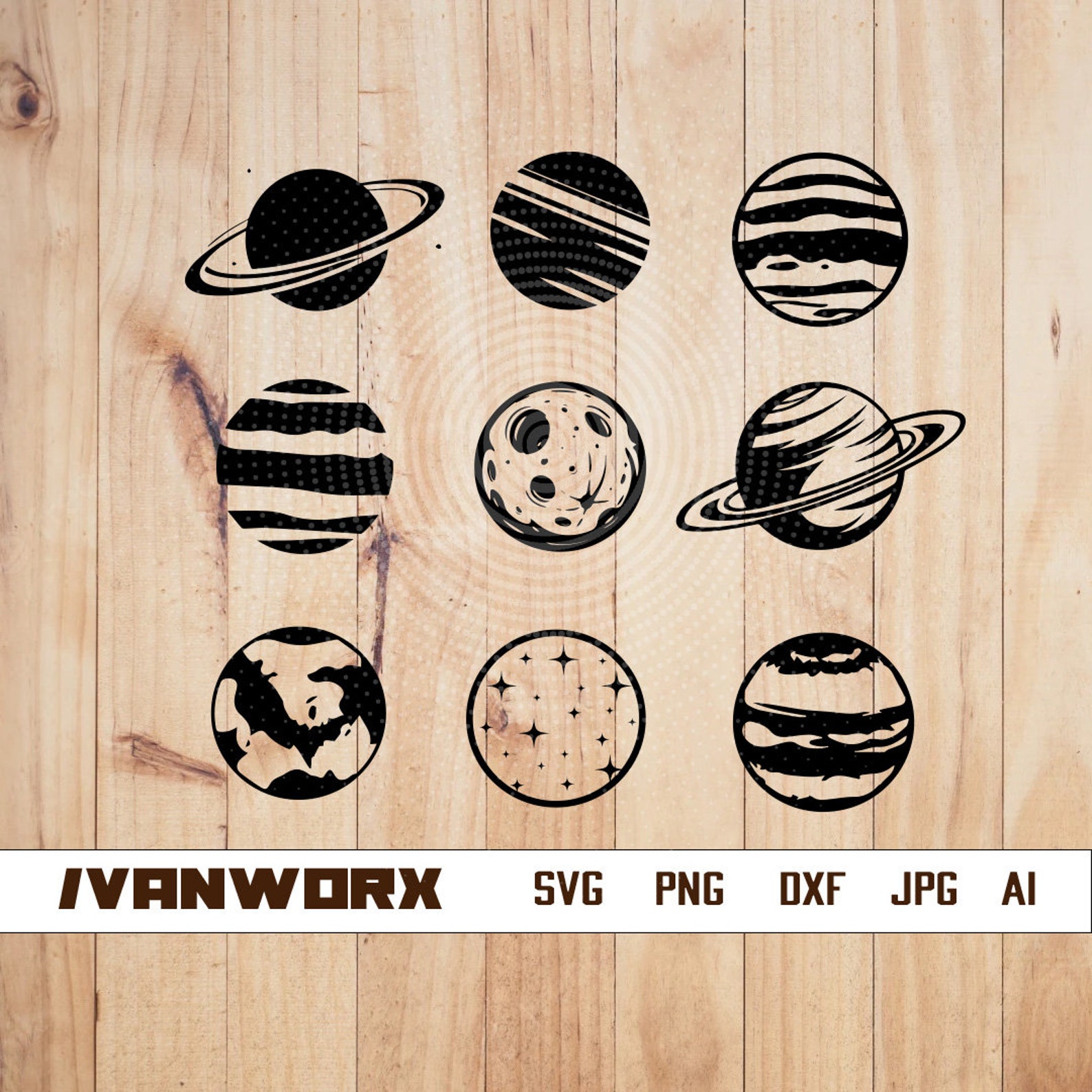 Planets Svg | Planets Png | Planets Cut File | Planets Clipart ...