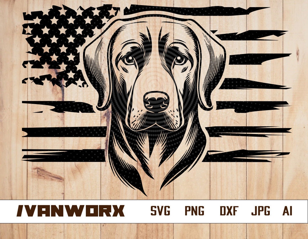 US Labrador Dog Svg | Labrador Clipart | Labrador Cutfile | Labrador ...