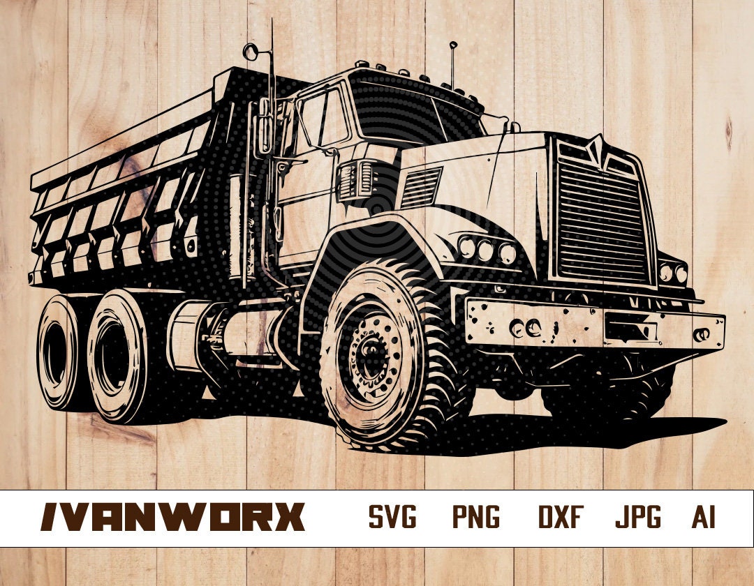 Large Quarry Truck Svg | Haul Trucks Clipart | Mining Truck Cut File ...