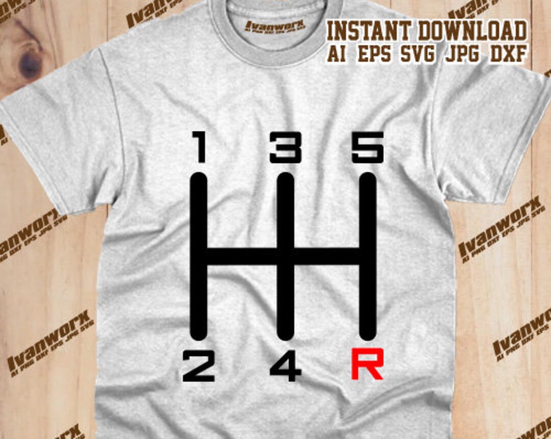 Manual Transmission Svg | Three Pedals Png | Gear Shifter Cut File | 5 ...