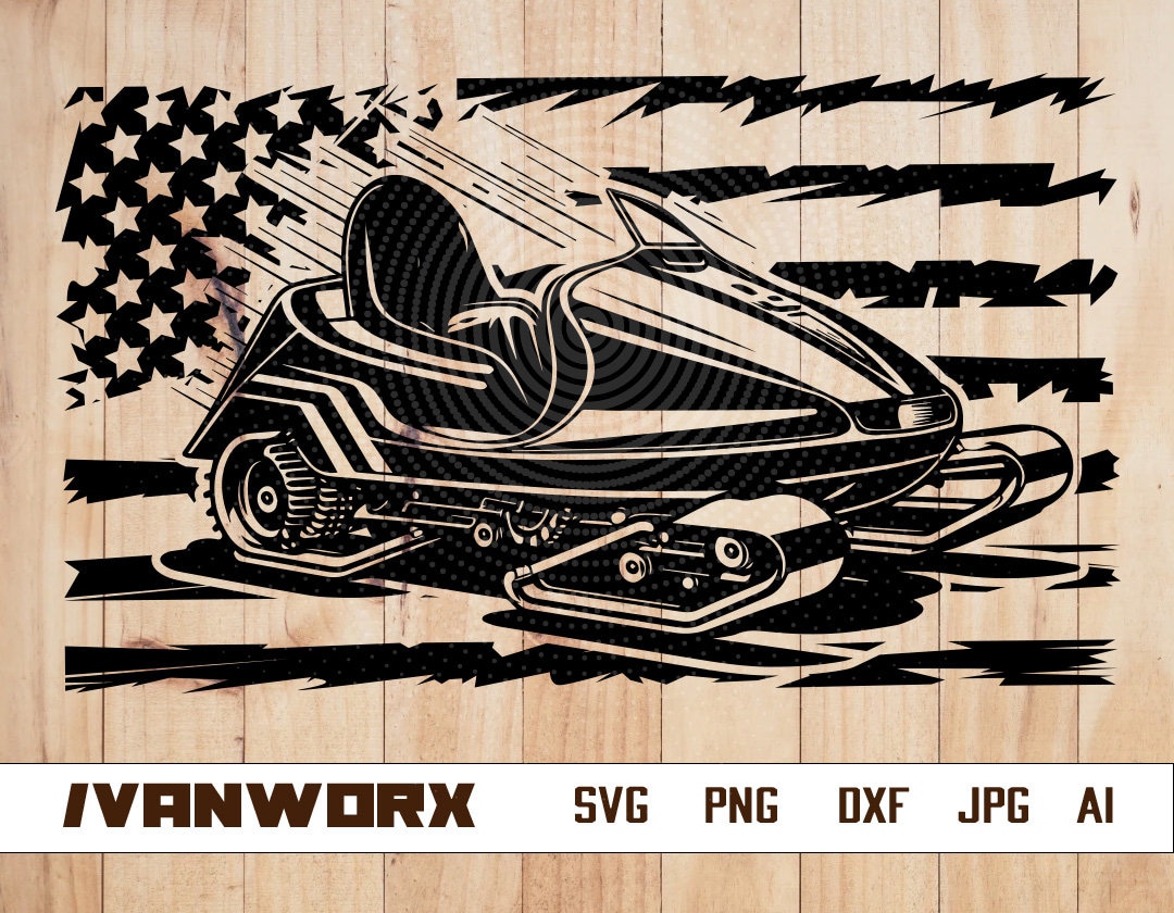 US Snowmobile Rider Svg | Snow Mobile Ride Clipart | Snow Life Shirt ...