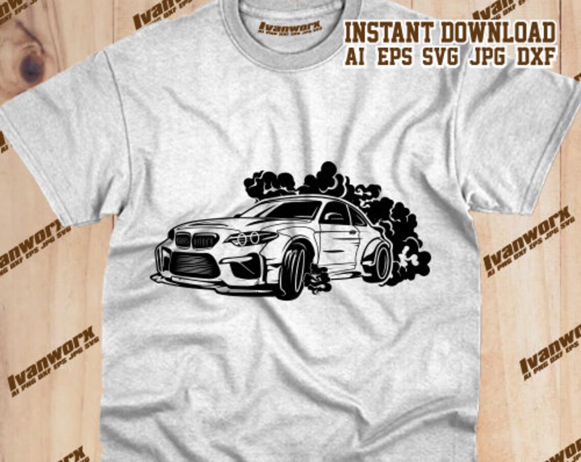 Drift Car Svg Sports Car Svg Car Png Lowered Car Svg Drifting T-shirt ...
