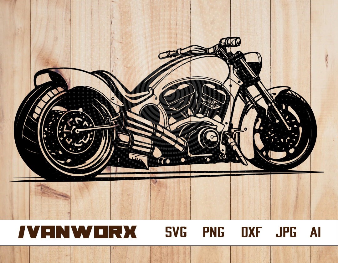 Vintage Motorcycle SVG | Cafe Racer SVG | Old Motorbike SVG | Racing ...