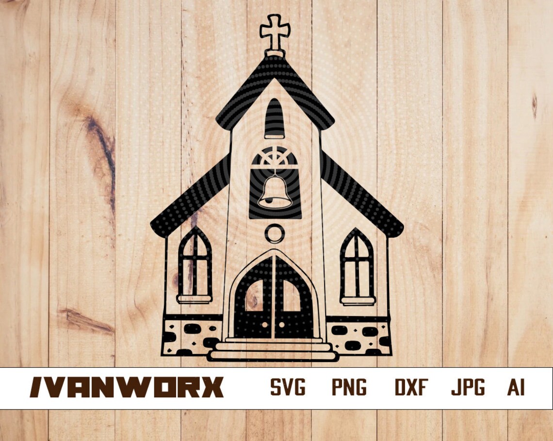Church SVG Church Clip Art Church Png Church Cut File Church T-shirt ...
