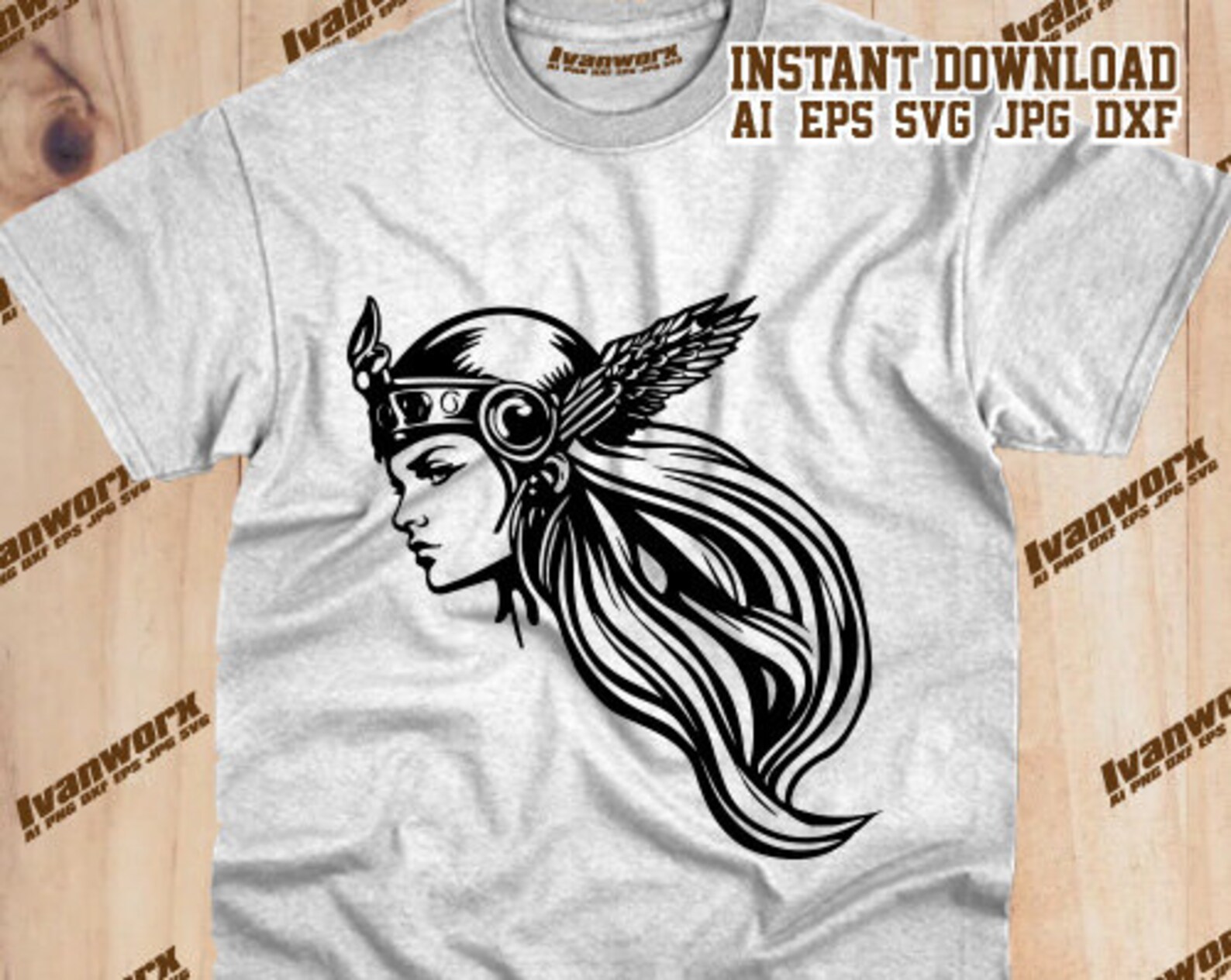 Valkyrie Svg Lady Warrior Svg Valkyrie Clipart Warrior Woman Svg Viking ...