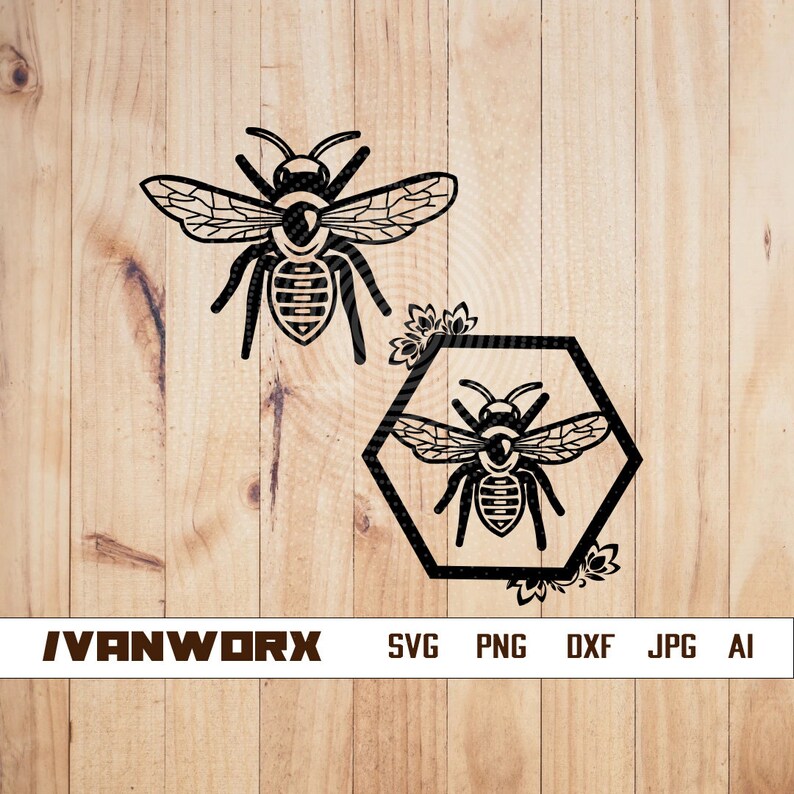Bee Svg Bee Png Bee T-shirt Design Bee Cut File Bee Clipart Bee Dxf Bee ...