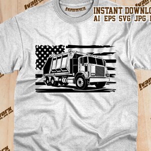 US Garbage Truck SVG | Trash Truck SVG | Waste Disposal Vinyl Decal ...